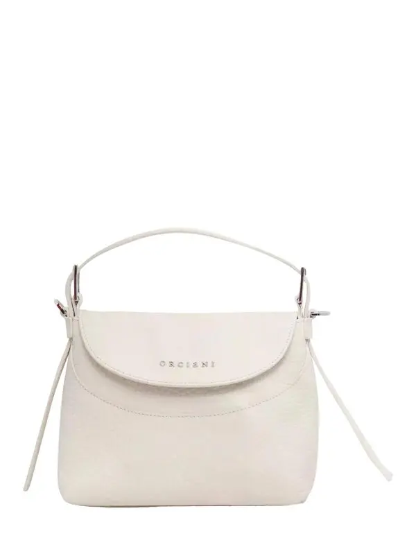 ORTIGNI Small Nana Calfskin Leather Tote Bag - White