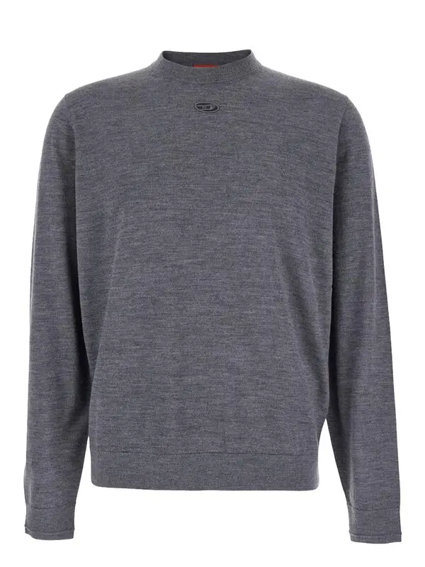 Diesel K-valiam Crewneck Wool Sweater - Grey