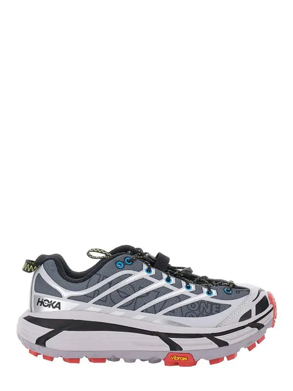Hoka Mafate Sneakers With Insert Design And Drawstring Closure - Grey