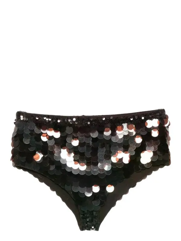 P.a.r.o.s.h Sequin-embellished Shorts - Brown