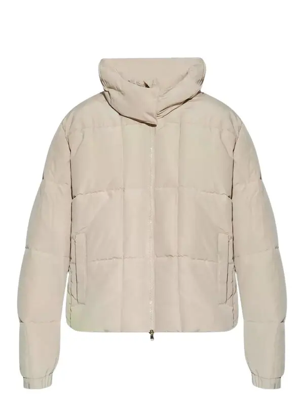 Emporio Armani Quilted Hooded Puffer Jacket - Neutrals
