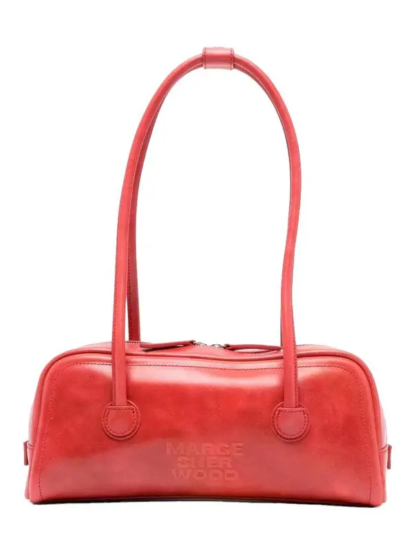 MARGESHERWOOD Embossed-logo Shoulder Bag - Red