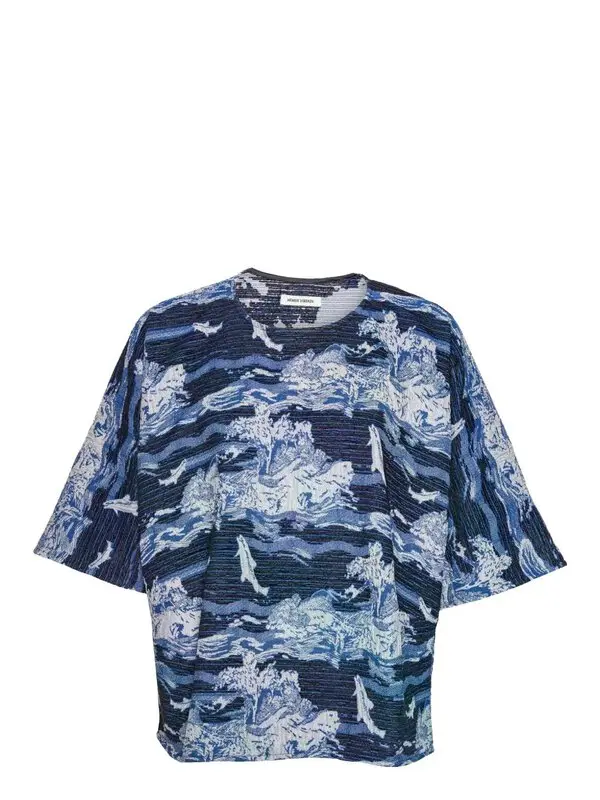 Henrik Vibskov Landscape-print T-shirt - Blue