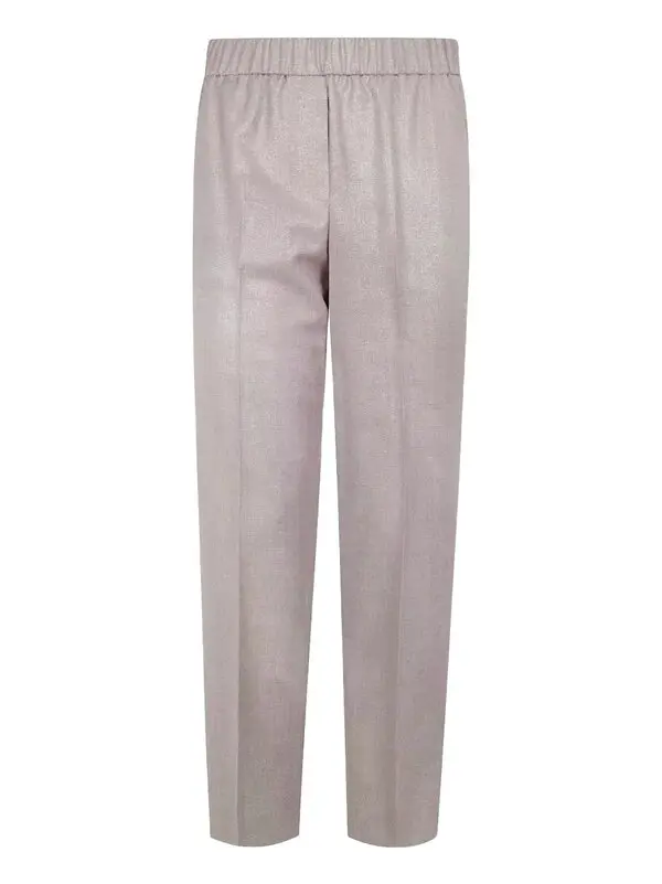 Peserico Wool Straight Trousers - Neutrals