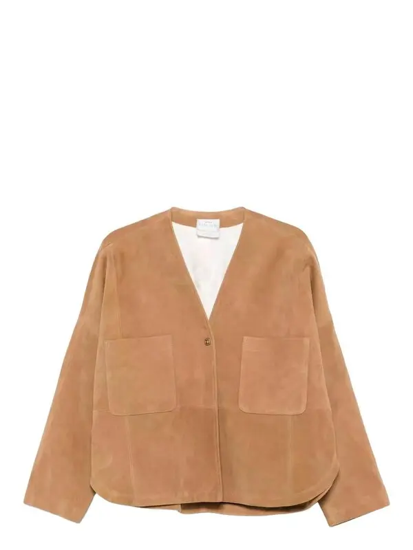 FORTE_FORTE Suede Jacket - Neutrals