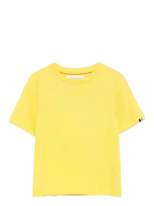 EXTREME CASHMERE X Crew-neck Short-sleeve Top - Yellow