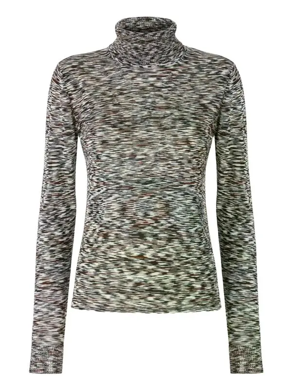 Missoni Stripe-pattern Turtleneck Sweater - Black