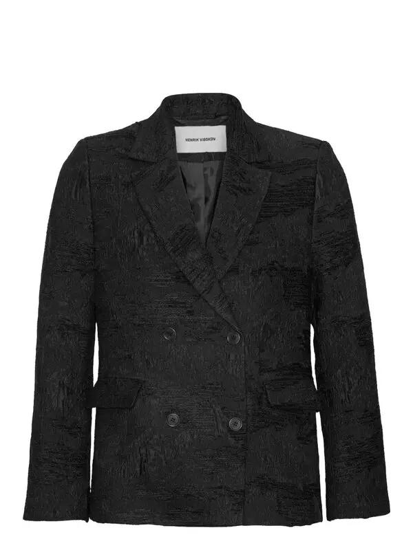 Henrik Vibskov Textured Double-breasted Blazer - Black