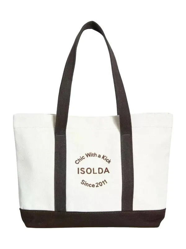 Isolda Embroidered Cotton Tote Bag - White