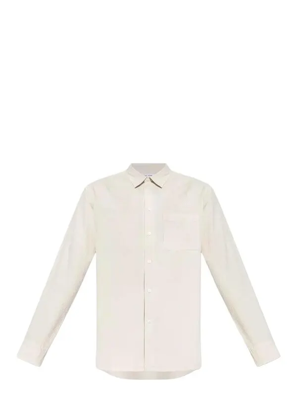 SAMSOE SAMSOE Textured Chest-pocket Shirt - Neutrals
