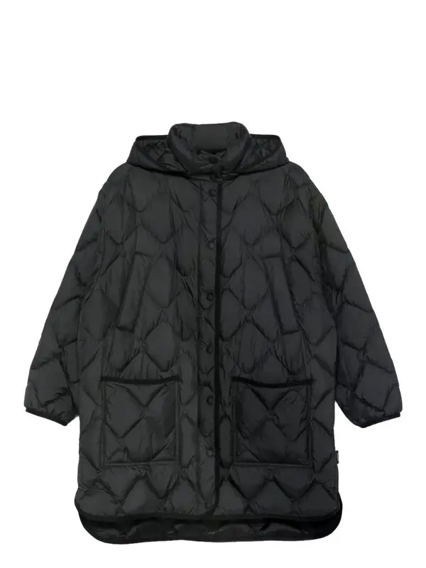 Woolrich Quilted Hooded Coat - Black