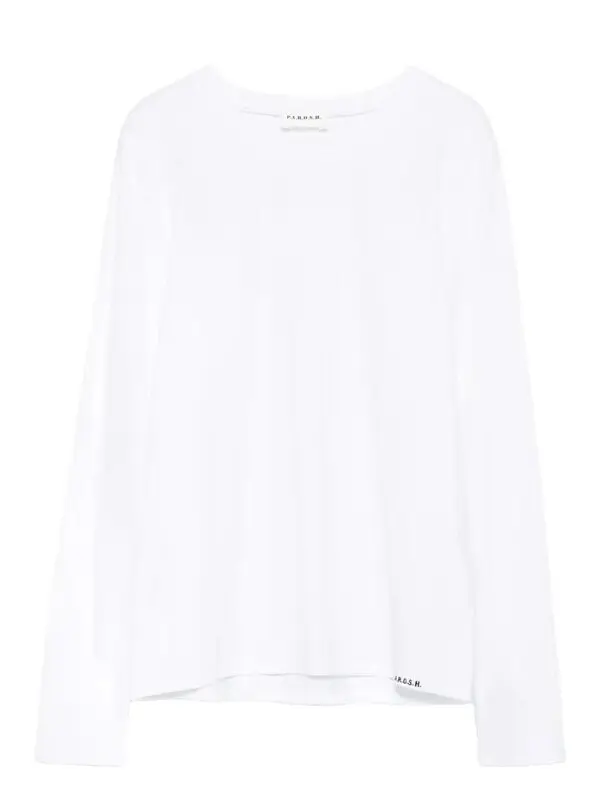 P.a.r.o.s.h Long-sleeve Cotton T-shirt - White