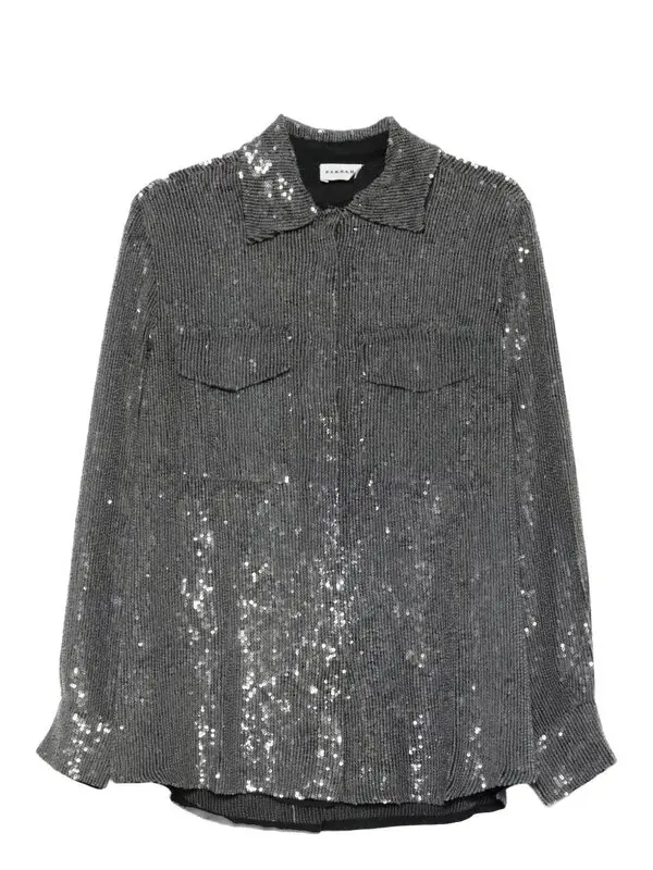 P.a.r.o.s.h Sequin-embellished Shirt - Grey