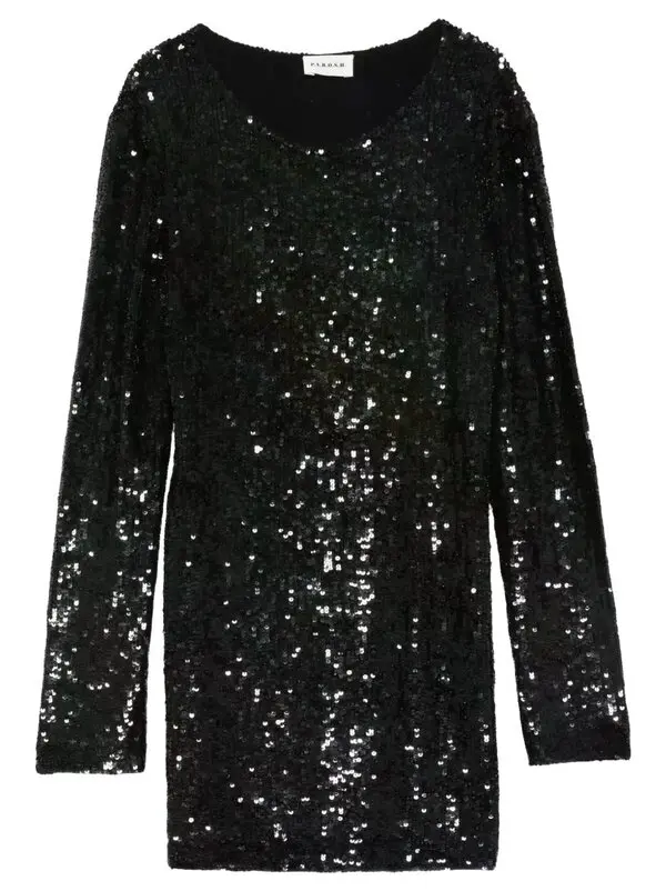 P.a.r.o.s.h Sequin Embellished Mini Dress - Black
