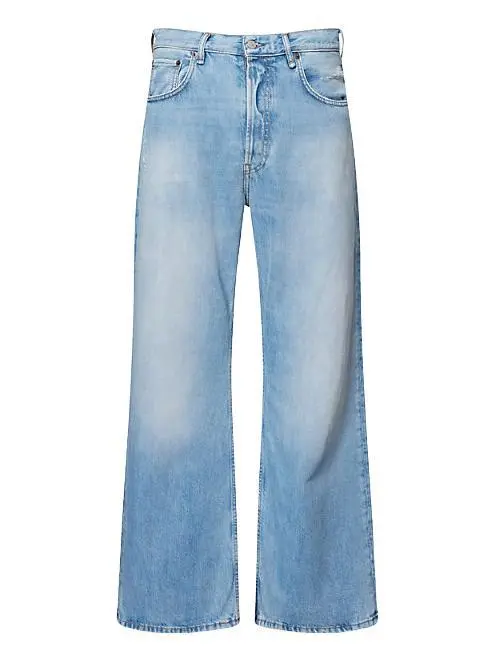 Acne Studios Regular-fit Wide-leg Denim Jeans - Light Blue