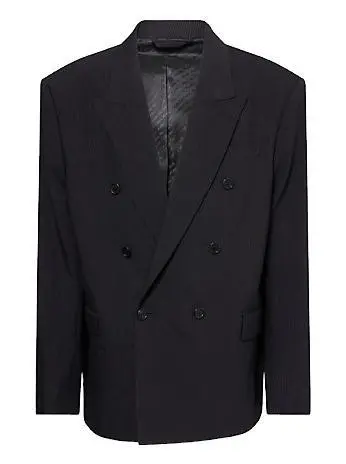Acne Studios Pinstriped Cotton-wool Blend Jacket - Black