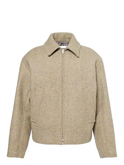 JIL SANDER Oversized Wool Blouson Jacket - Pine