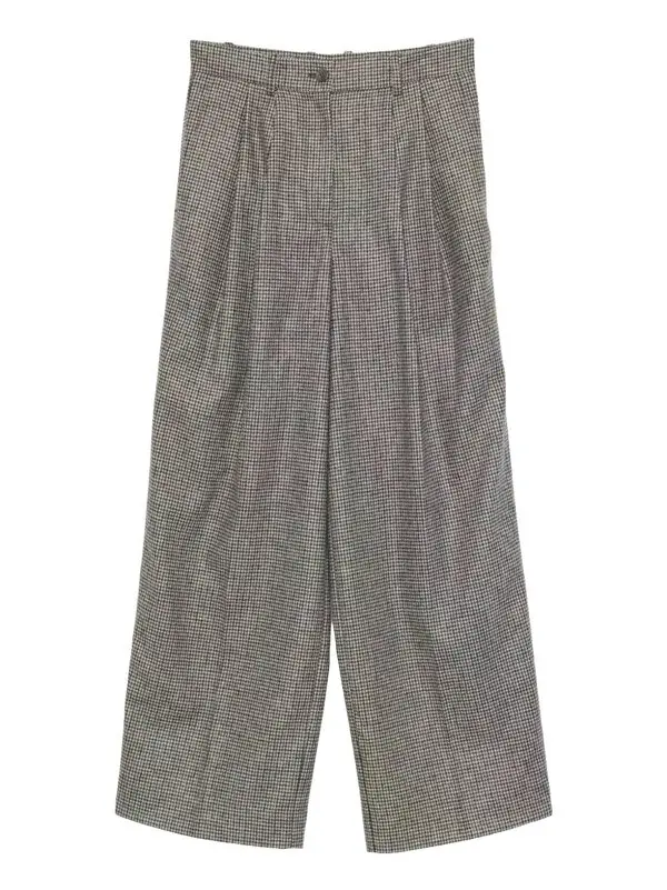 P.a.r.o.s.h Houndstooth Wide-leg Trousers - Grey
