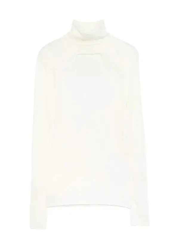 P.a.r.o.s.h Cut-out Wool Sweater - Neutrals