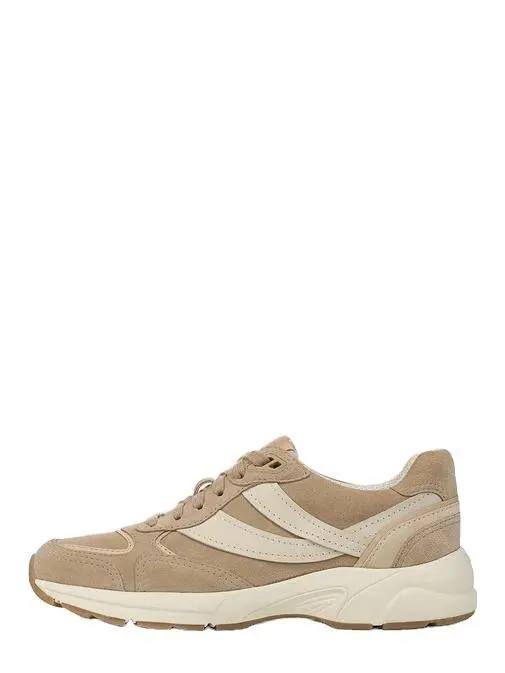 Vince Suede And Leather Runner Sneakers - Gold