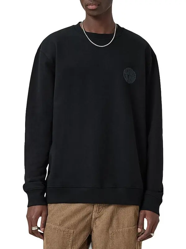 ALLSAINTS Relaxed Fit Crewneck Sweatshirt - Jet Black