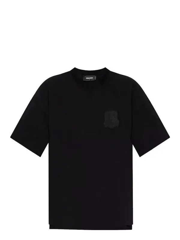 Dsquared2 Embroidered-badge Cotton T-shirt - Black