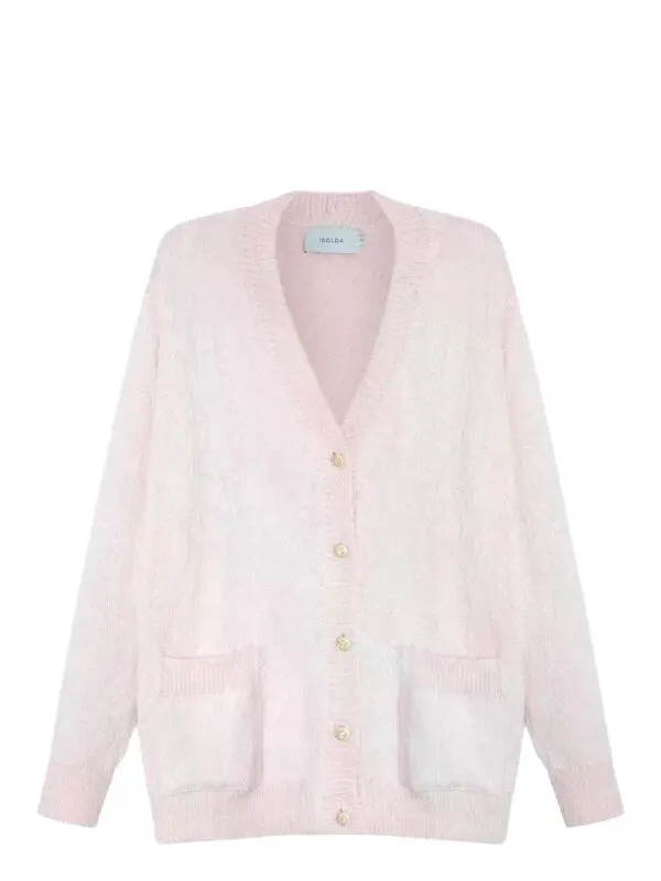 Isolda Button-detailed Pocket Cardigan - Pink
