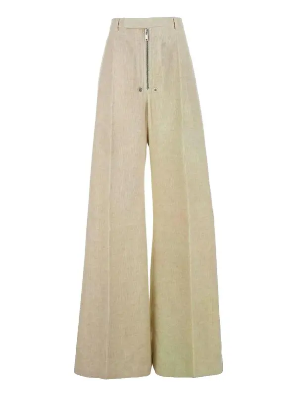 Rick Owens Wide Leg Corduroy Trousers - Neutrals