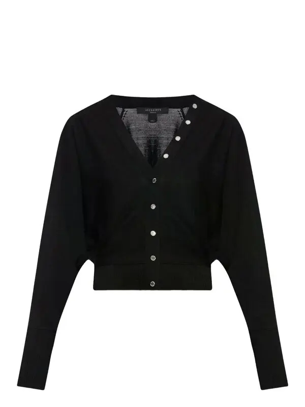 ALLSAINTS Snap Button Cardigan - Black