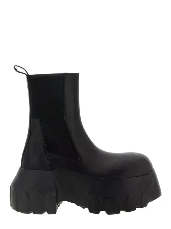 Rick Owens 100mm Beatle Mega Tractor Boots - Black