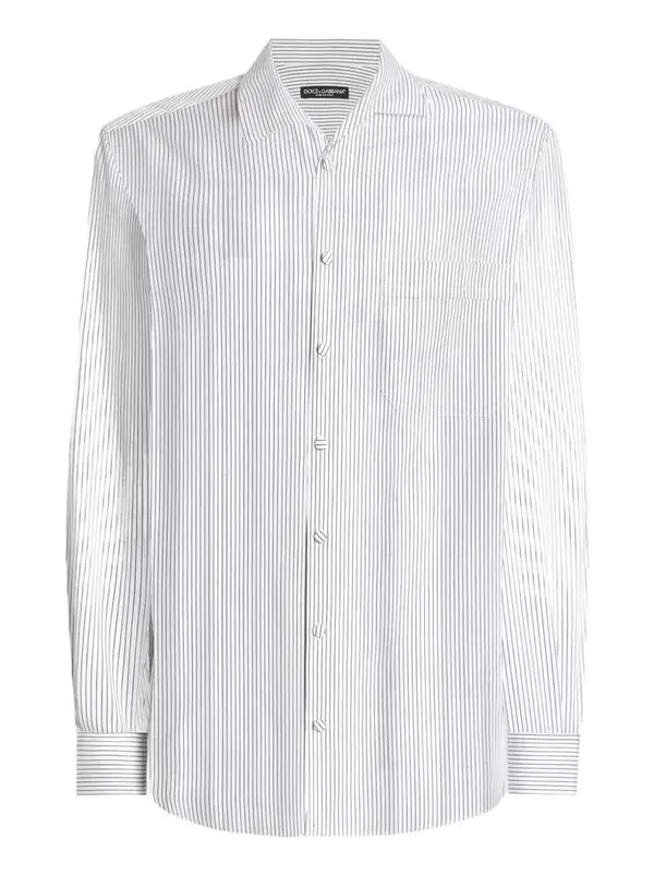 Dolce & Gabbana Striped Long-sleeve Shirt - White