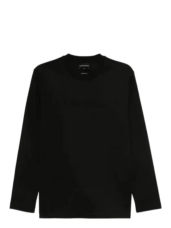 Emporio Armani Long-sleeve Cotton T-shirt - Black