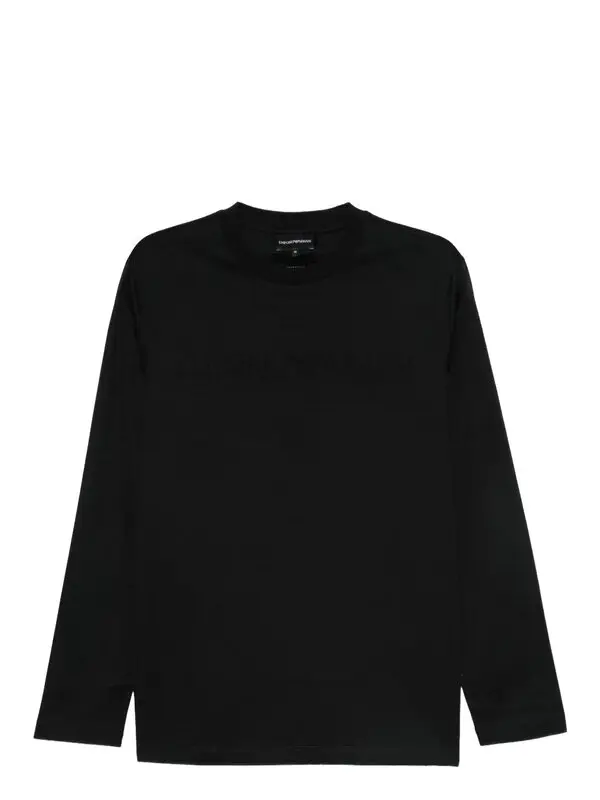Emporio Armani Long-sleeve Cotton T-shirt - Black