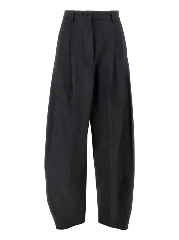 THELATEST Pleated Side-pocket Trousers - Black