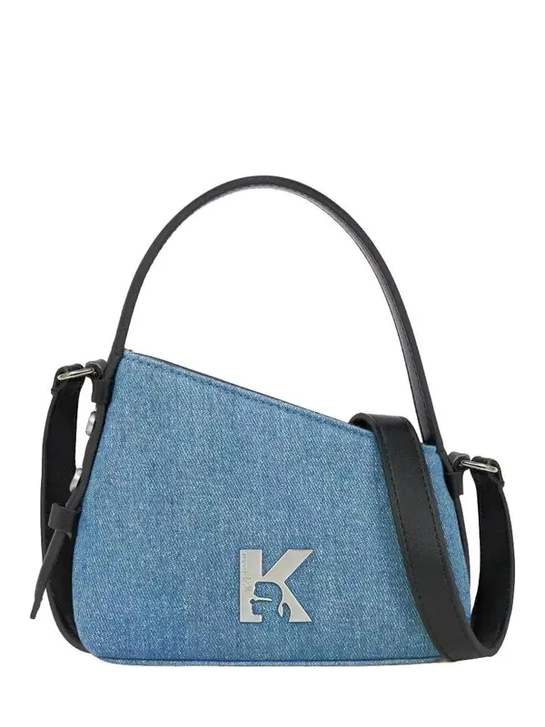Karl Lagerfeld Geo Denim Shoulder Bag - Blue