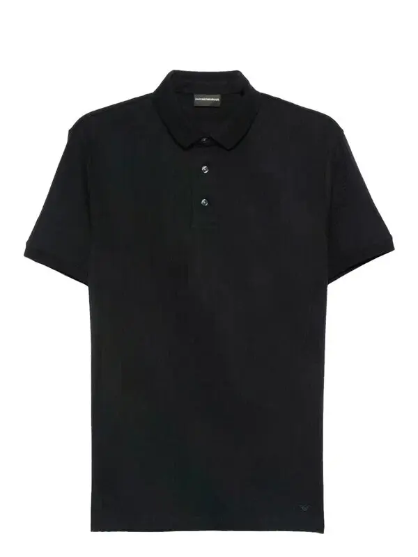 Emporio Armani Cotton Short-sleeve Polo Shirt - Blue