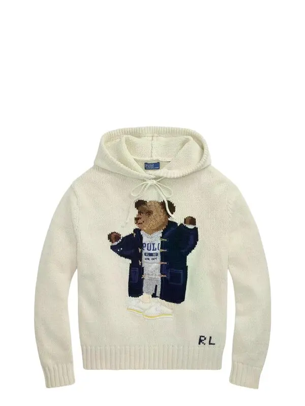 Polo Ralph Lauren Polo Bear Knitted Hoodie - Neutrals