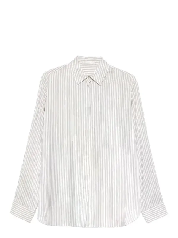 THE ROW Vanda Striped Long-sleeve Shirt - White