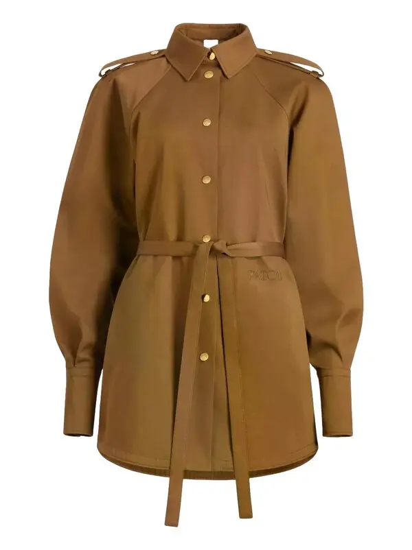 Patou Belted Shirt - Brown
