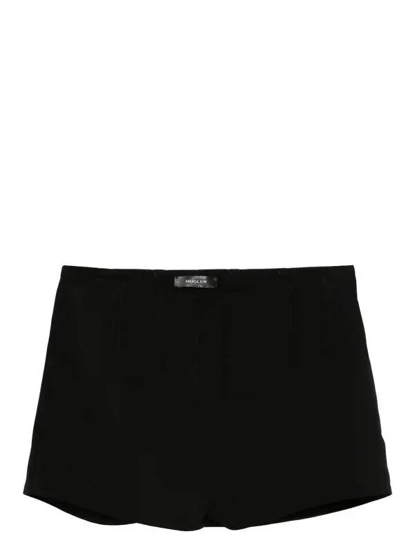 MUGLER Pleated Shorts - Black