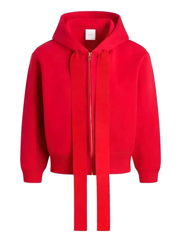 Patou Long-sleeve Zip-up Hoodie - Red