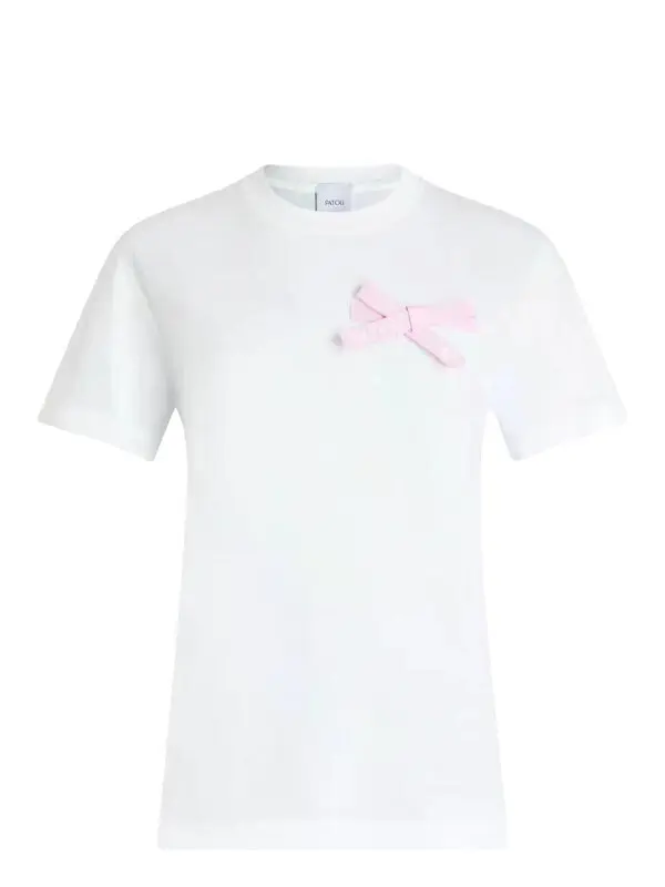 Patou Bow-embellished T-shirt - White
