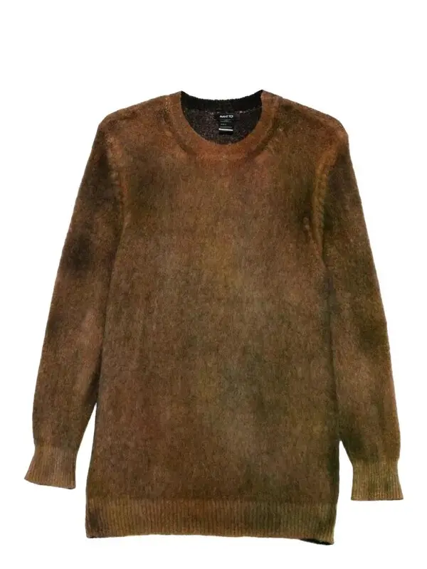 Avant Toi Brushed Crew-neck Sweater - Brown