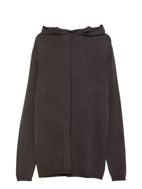 Rick Owens Wool Hoodie - Brown