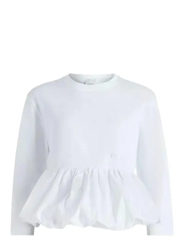 Patou Ruffle-hem T-shirt - Neutrals
