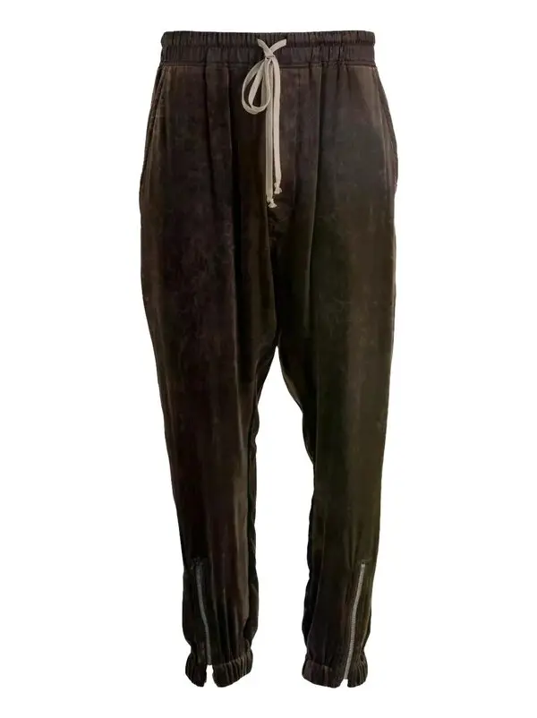 Rick Owens Drawstring Zip-cuff Trousers - Brown
