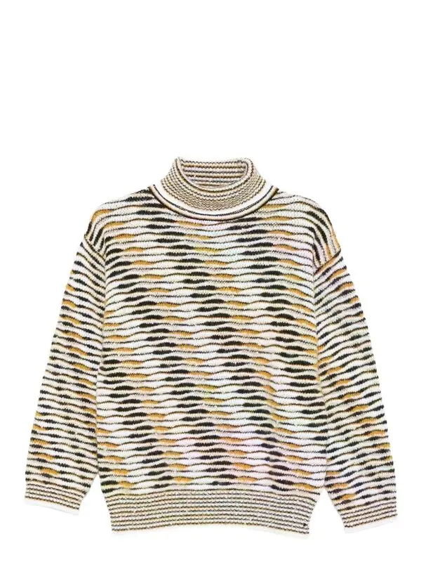 Missoni High-neck Flame-pattern Sweater - Yellow