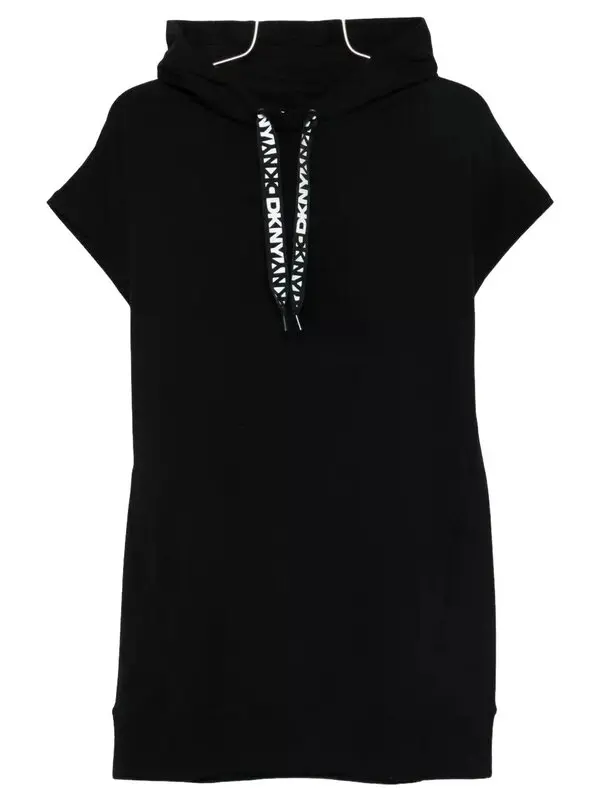 Dkny Hooded Mini Dress - Black