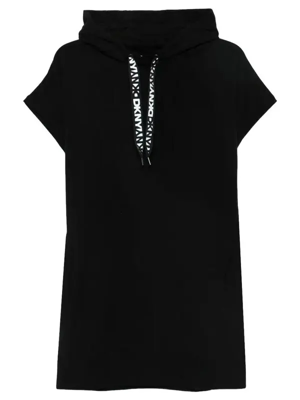 Dkny Hooded Mini Dress - Black