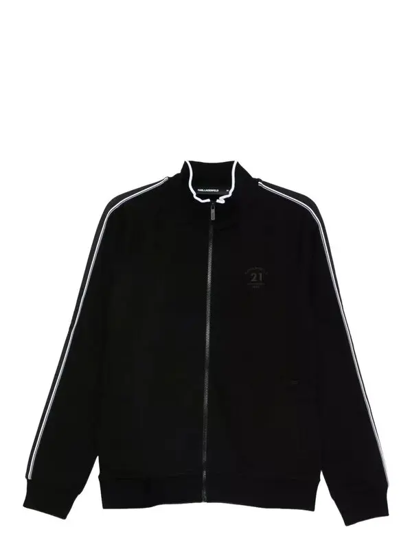 Karl Lagerfeld Zip-up Cotton Jacket - Black